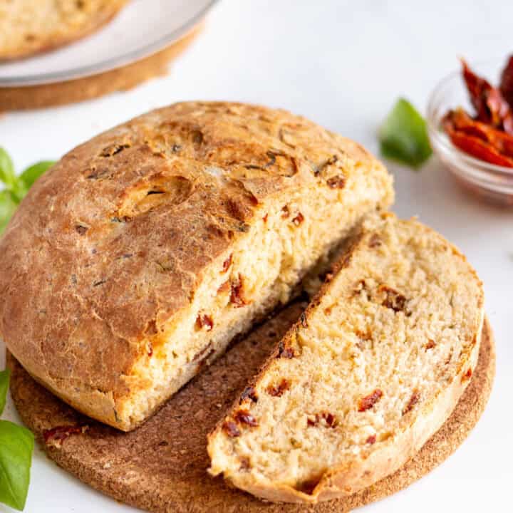 Tomato Basil Bread Recipe - By Hand or in Bread Machine