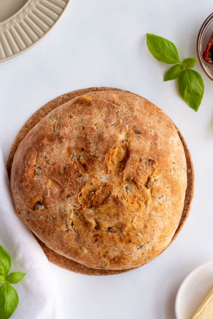 Tomato Basil Bread Recipe - By Hand or in Bread Machine