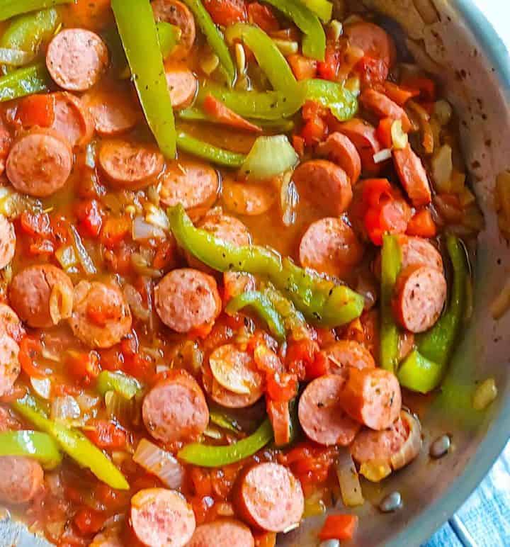 Kielbasa and Pepper Pasta - 25 Minutes and 8 Simple Ingredients!