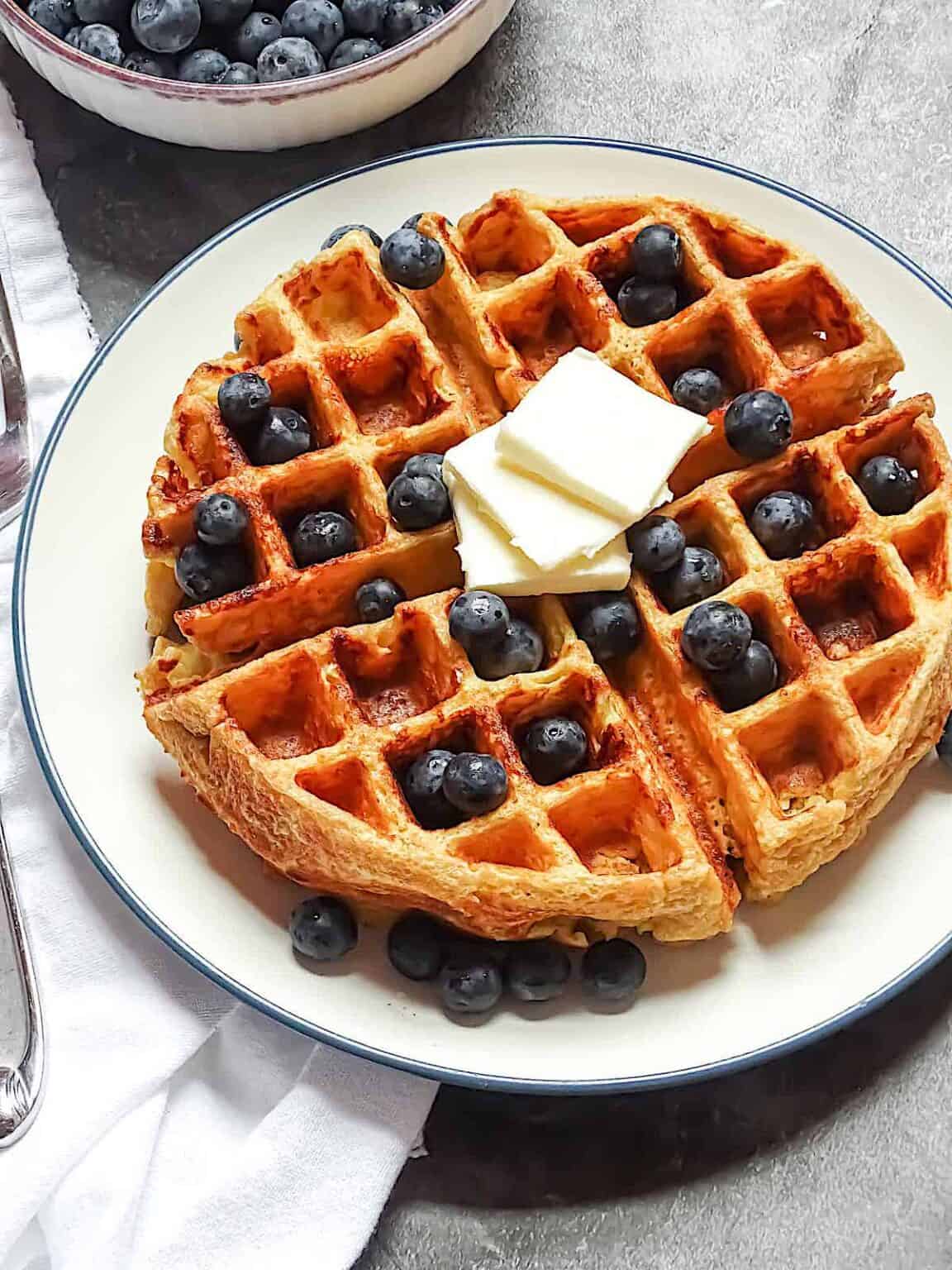 Cottage Cheese Protein Waffles