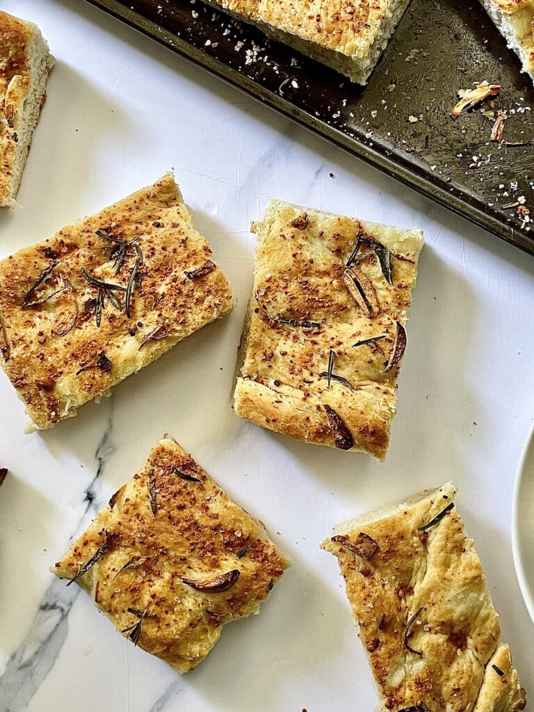 Bread Machine Focaccia Recipe - Rosemary Garlic Focaccia