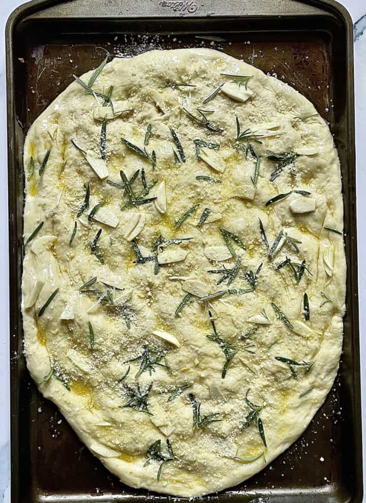 Bread Machine Focaccia Recipe - Rosemary Garlic Focaccia