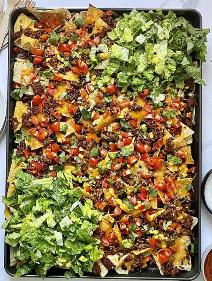 Loaded Sheet Pan Nachos - Tasty Oven