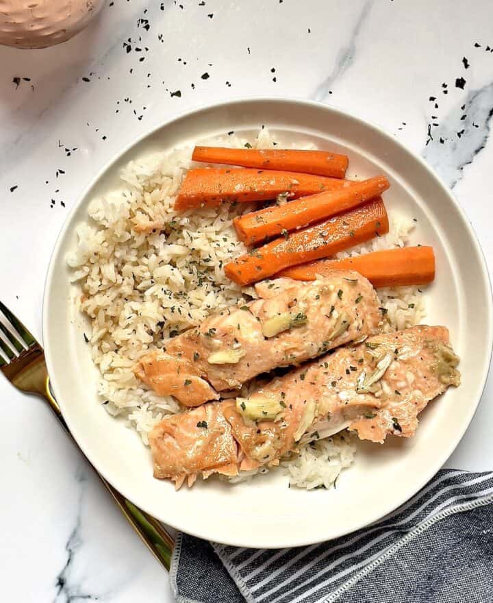 Instant Pot Salmon and Rice - Easy One Pot Dinner