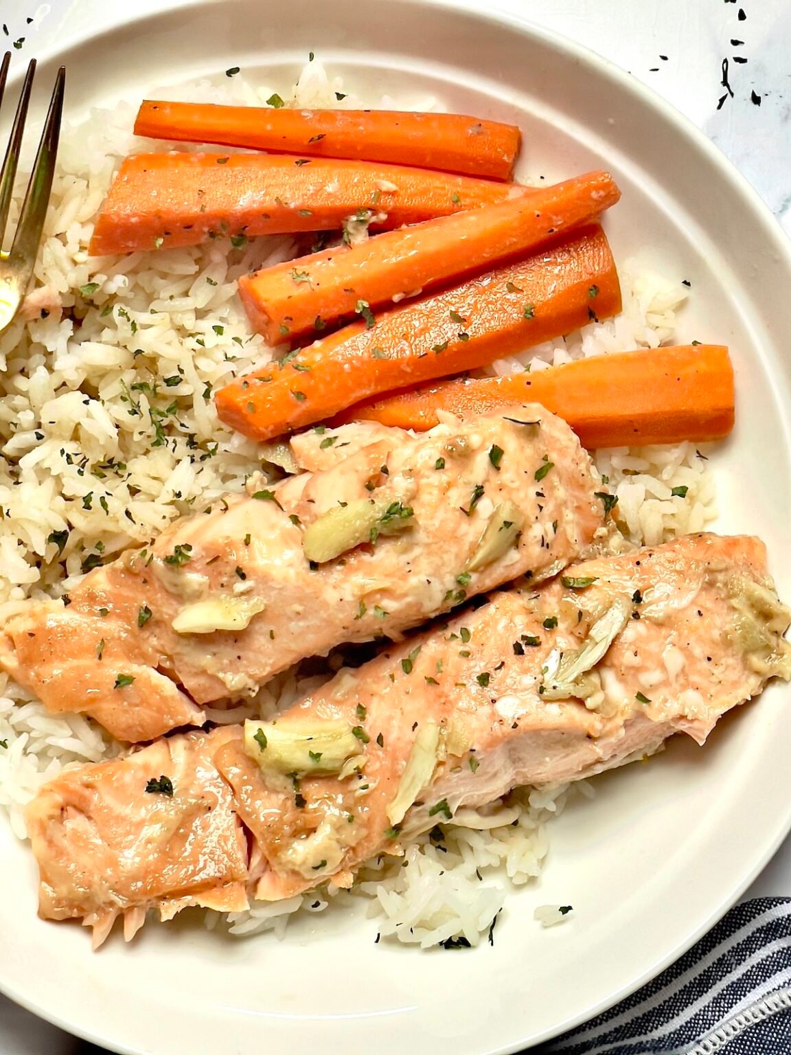 Instant Pot Salmon and Rice - Easy One Pot Dinner