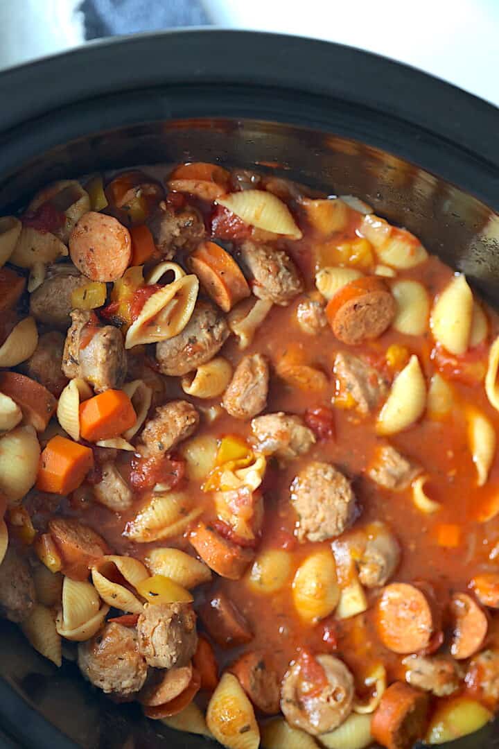 Slow Cooker Sausage Casserole – Tasty Oven