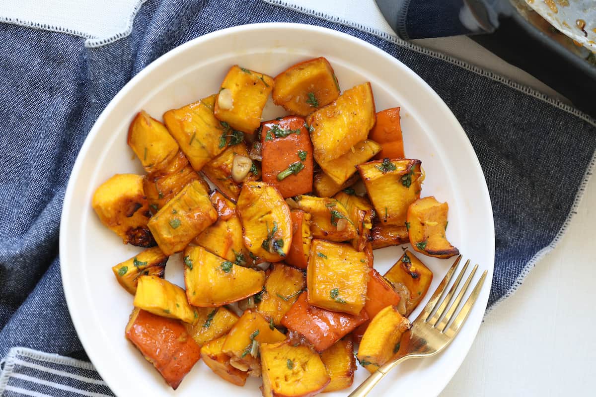 Air Fryer Roasted Pumpkin Cubes – Tasty Oven