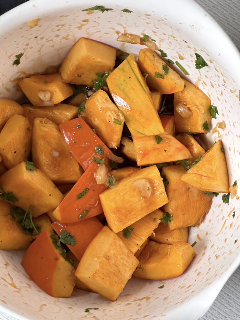 Air Fryer Roasted Pumpkin Cubes – Tasty Oven