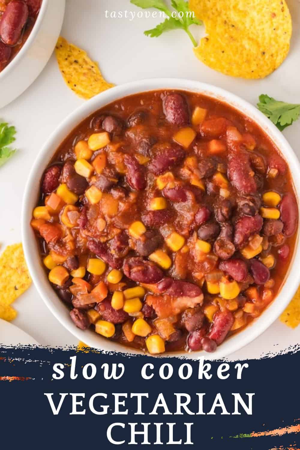 Crock Pot Vegetarian Chili (Easy Meatless Slow Cooker Recipe)